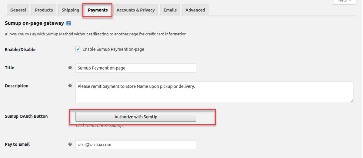 WooCommerce Sumup Integartion Plugin - WPExperts
