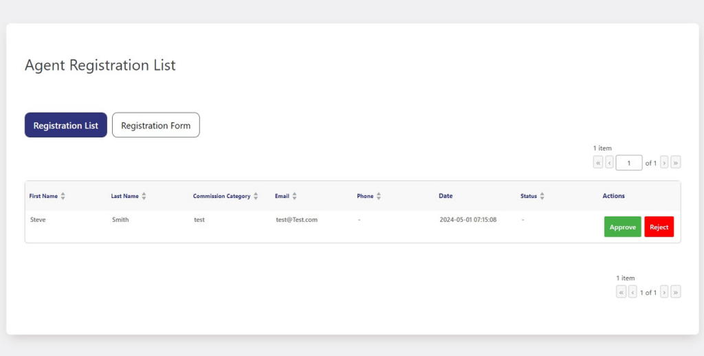 Maximize Sales Force Potential Feature — Sales Agent Registration
